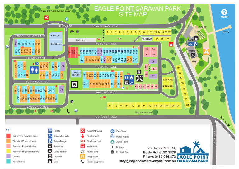Park Map - Eagle Point Caravan Park